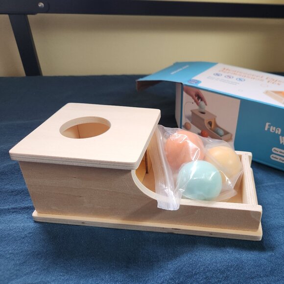 Busy Edition | Toys | Montessori Object Permanence Box Ball In Hole ...